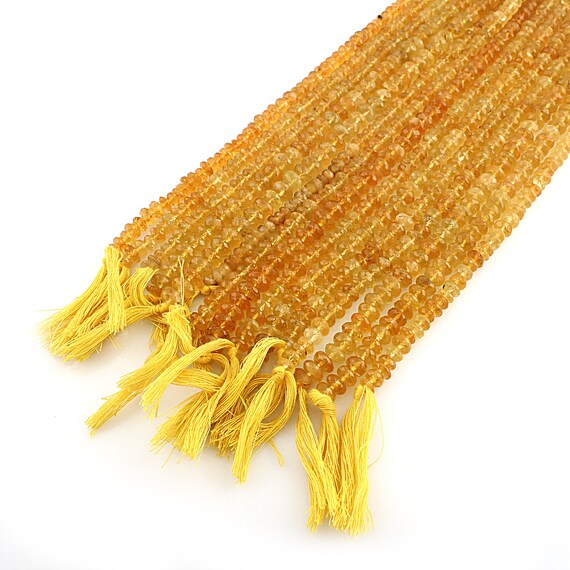 Natural Rare Yellow Beryl Beads German Cut Faceted Roundel | Etsy