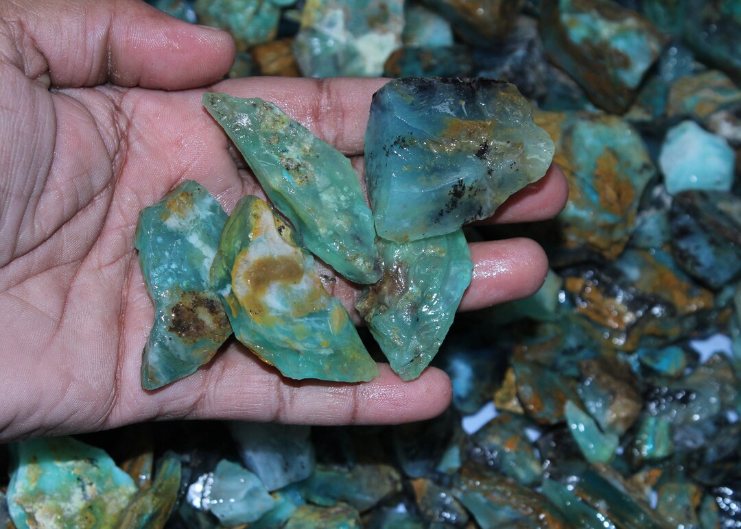 Ópalo azul en bruto Ópalo azul peruano Piedra preciosa en - Etsy España