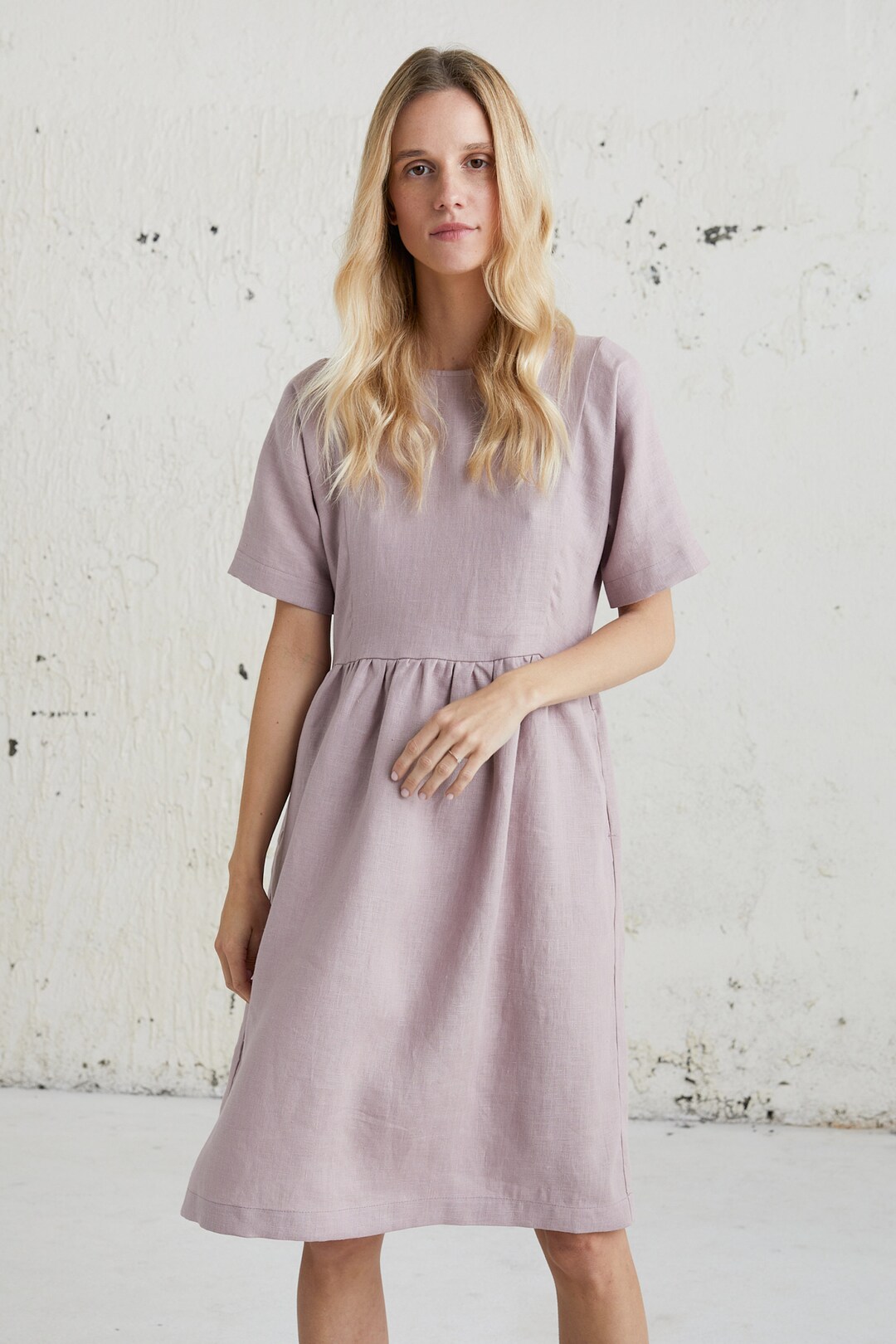 Mid Century Modern, Modest Dress, Summer Linen Dress, Casual Dress ...