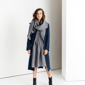 Lithuanian Linen Scarf, Pashmina Scarf, Red Neck Wrap, Linen ...