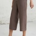 Linen Capri Pants Plus Size Pants Linen Palazzo Pants Wide - Etsy