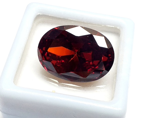 20.5 Cts Beautiful Natural Red Zircon Oval Cut Loose Gemstone | Etsy