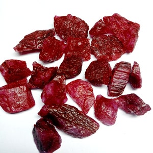 500 Cts Natural Bixbite Red Beryl Crystal Raw Rough Loose Gemstone Lot ...