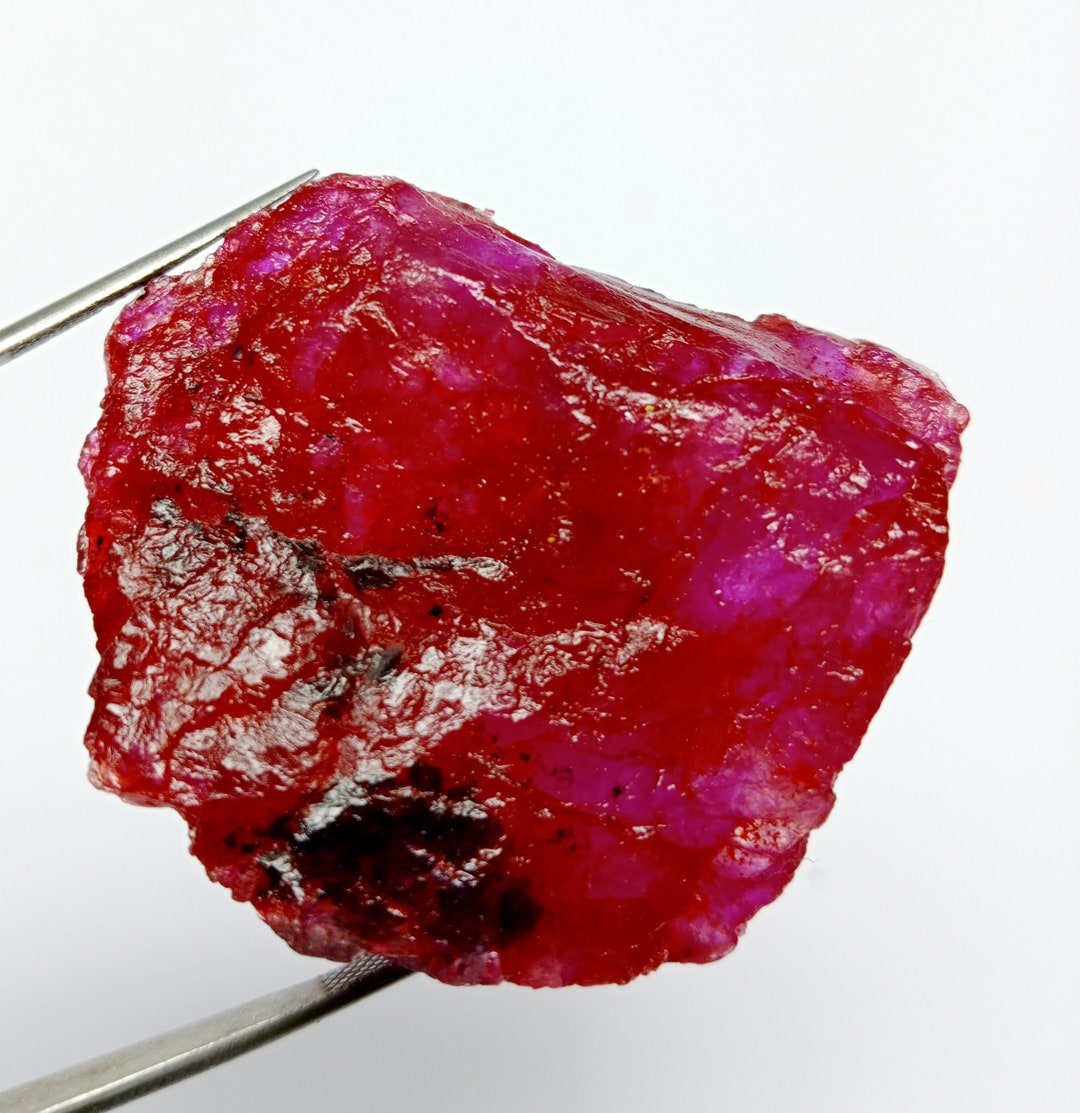 Natural Bixbite Red Beryl Crystal Raw Rough Loose Gemstone Genuine Red ...