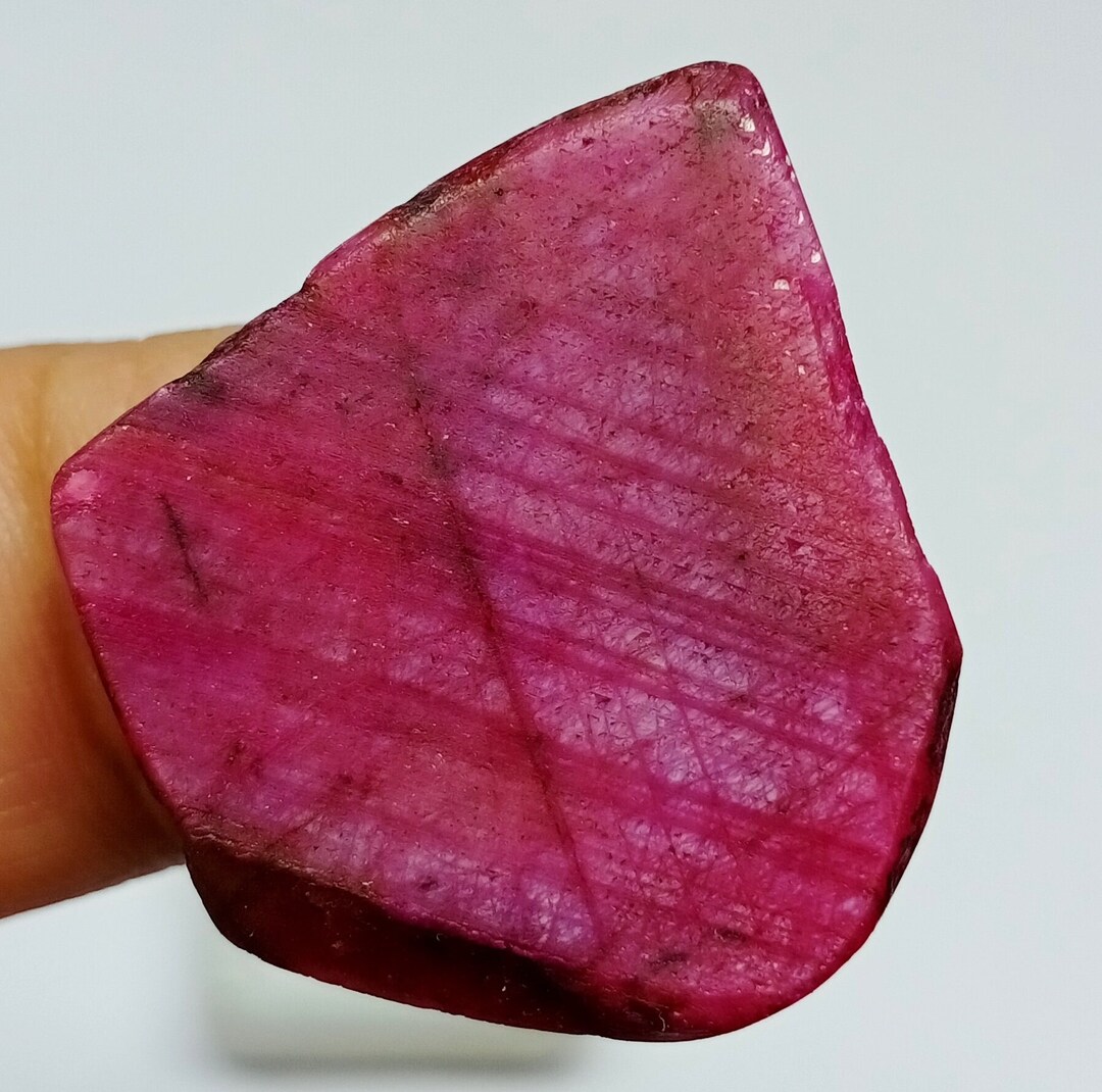 Natural Red Ruby Polish Slices Rough Loose Gemstone - Etsy