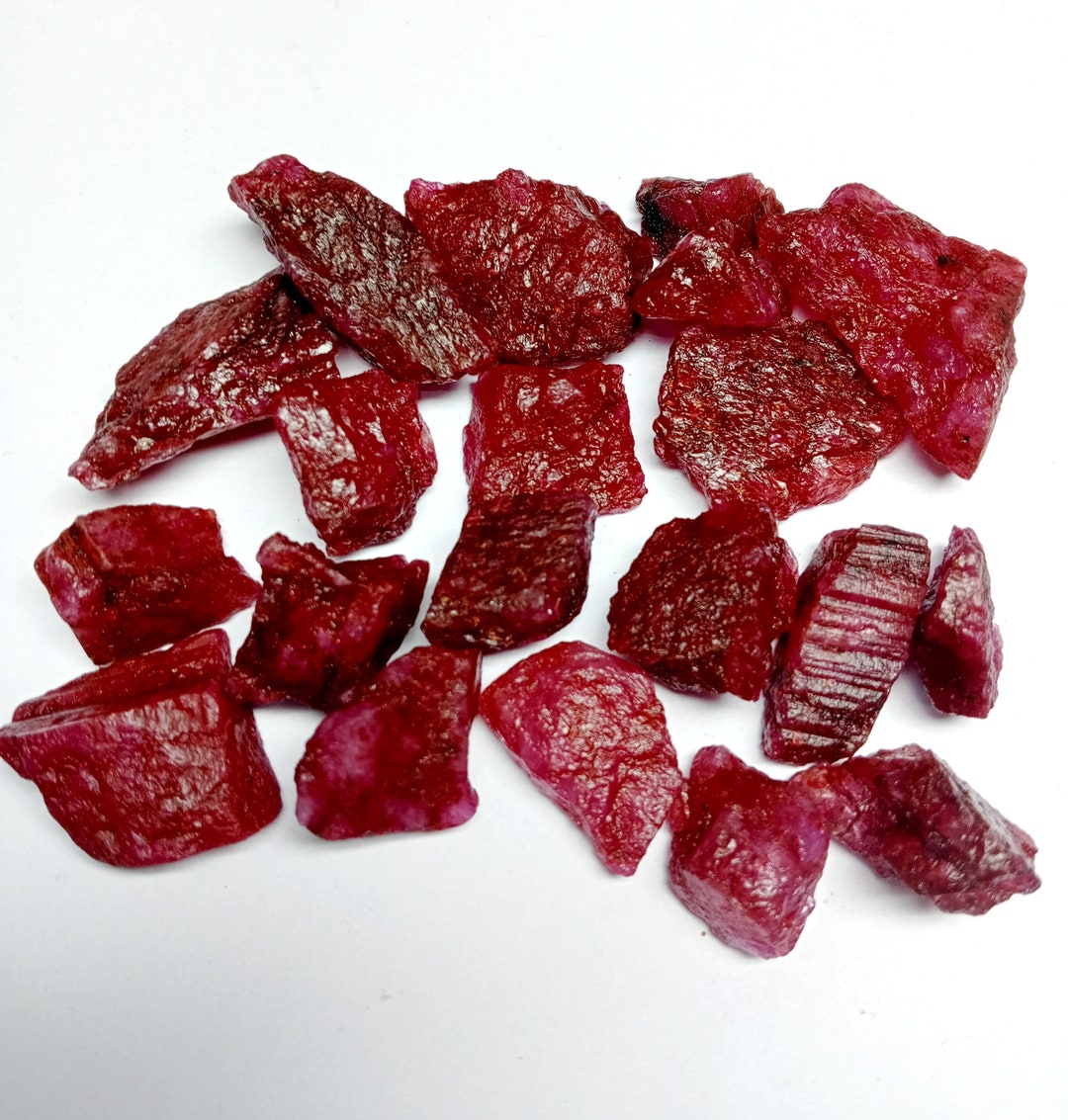500 Cts Natural Bixbite Red Beryl Crystal Raw Rough Loose Gemstone Lot ...