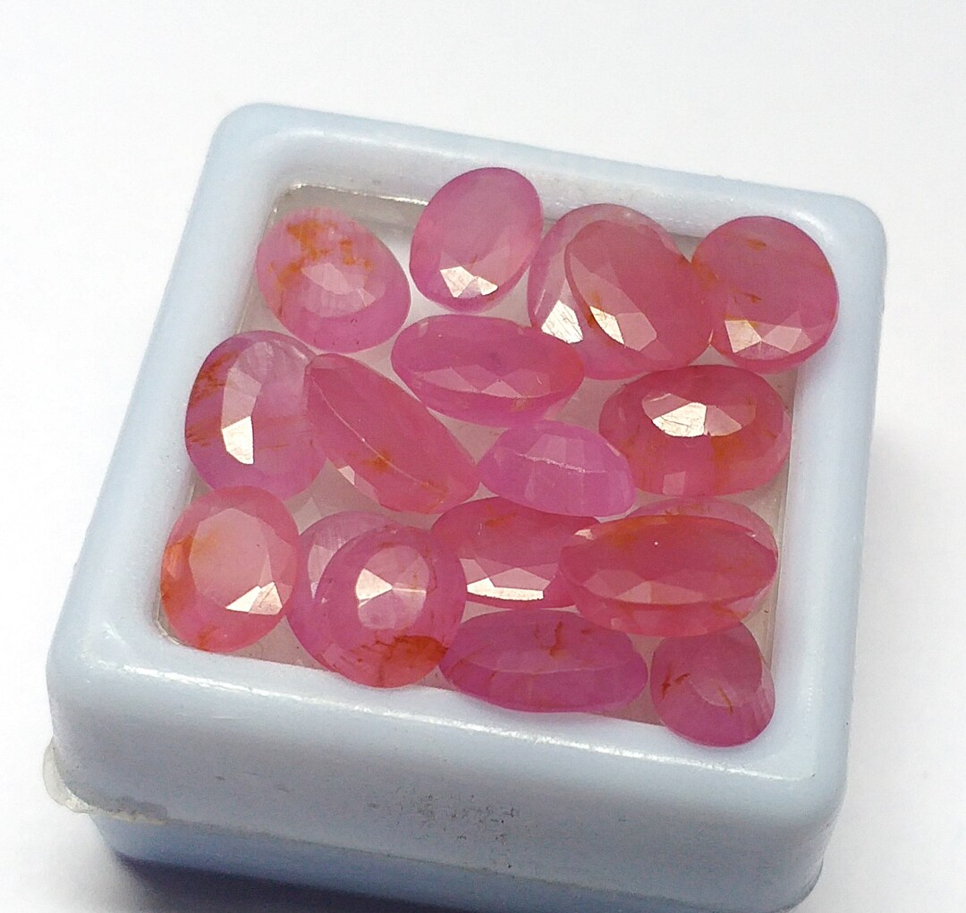 100% Natural Untreated Unheated Red Ruby Oval Shape Loose Gemstone Lot ...