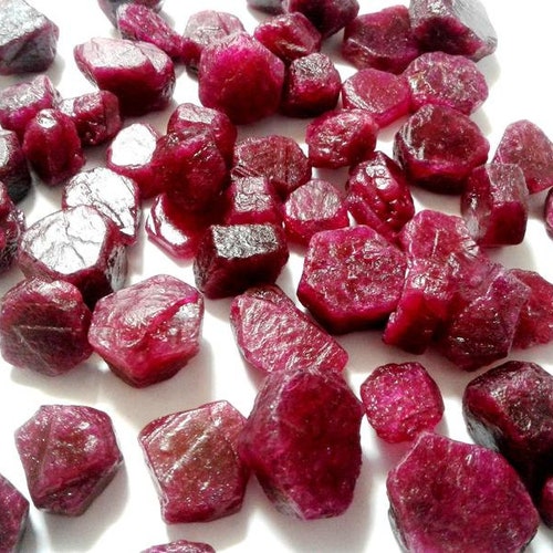 Natural Red Ruby Burma Rough Loose Gemstone Lot - Etsy