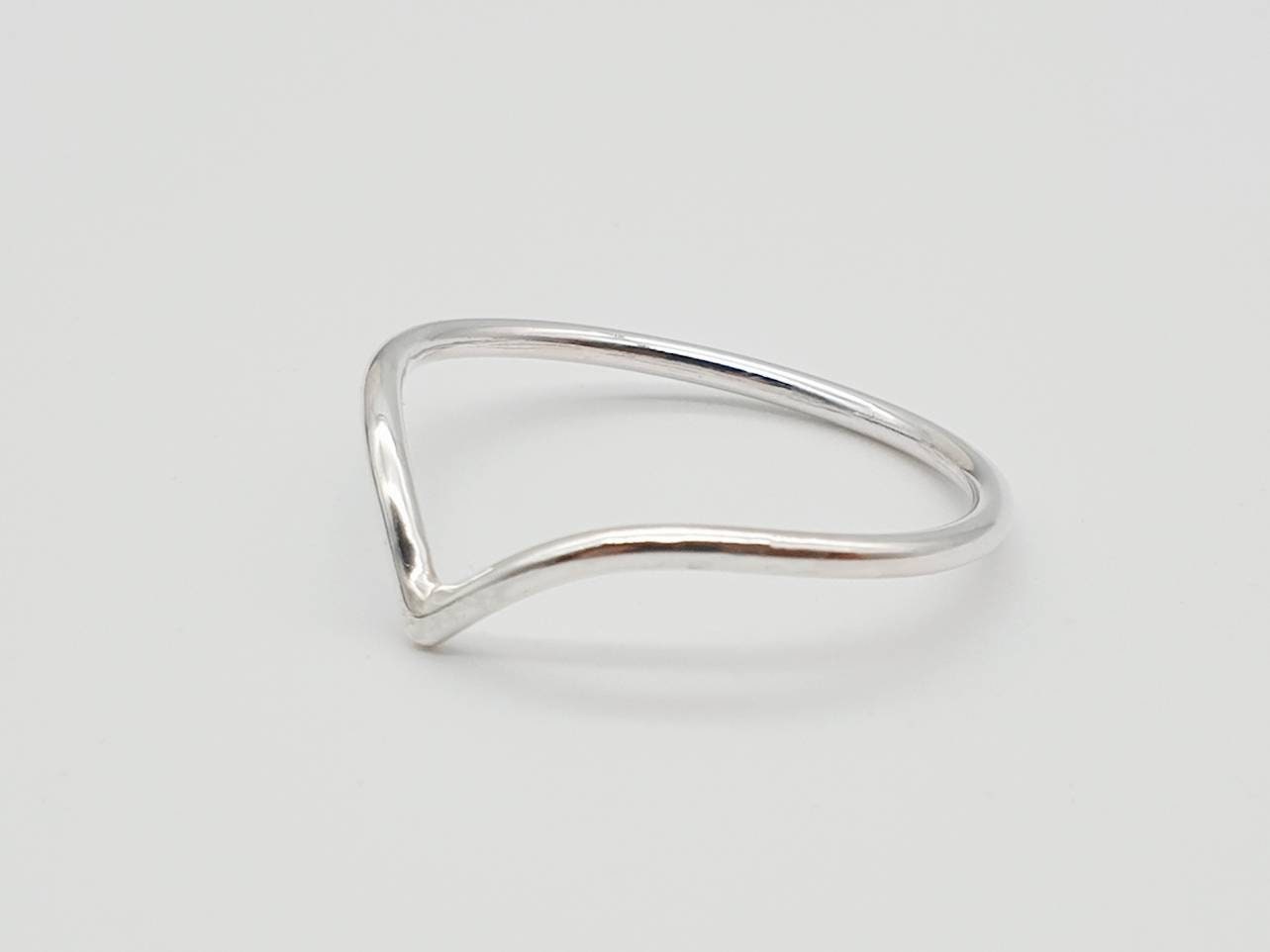 Silver Chevron Ring Hammered or Smooth Sterling Silver Ring - Etsy ...
