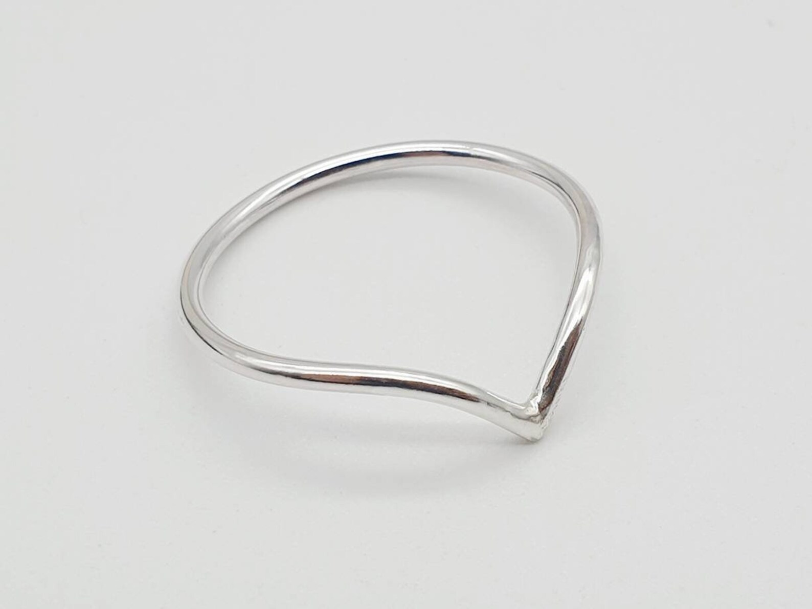 Silver Chevron Ring Hammered or Smooth Sterling Silver Ring - Etsy ...