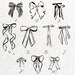 Hand Drawn Wedding Ribbon With Bow Clipart in SVG, Whimsical ...