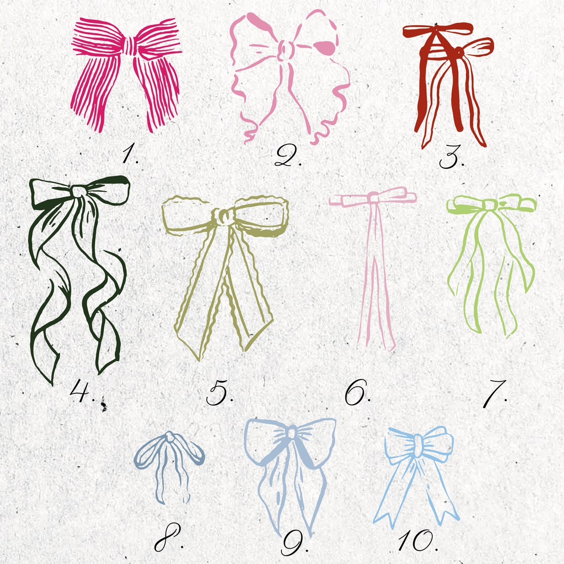 Hand Drawn Wedding Ribbon With Bow Clipart in SVG, Whimsical ...