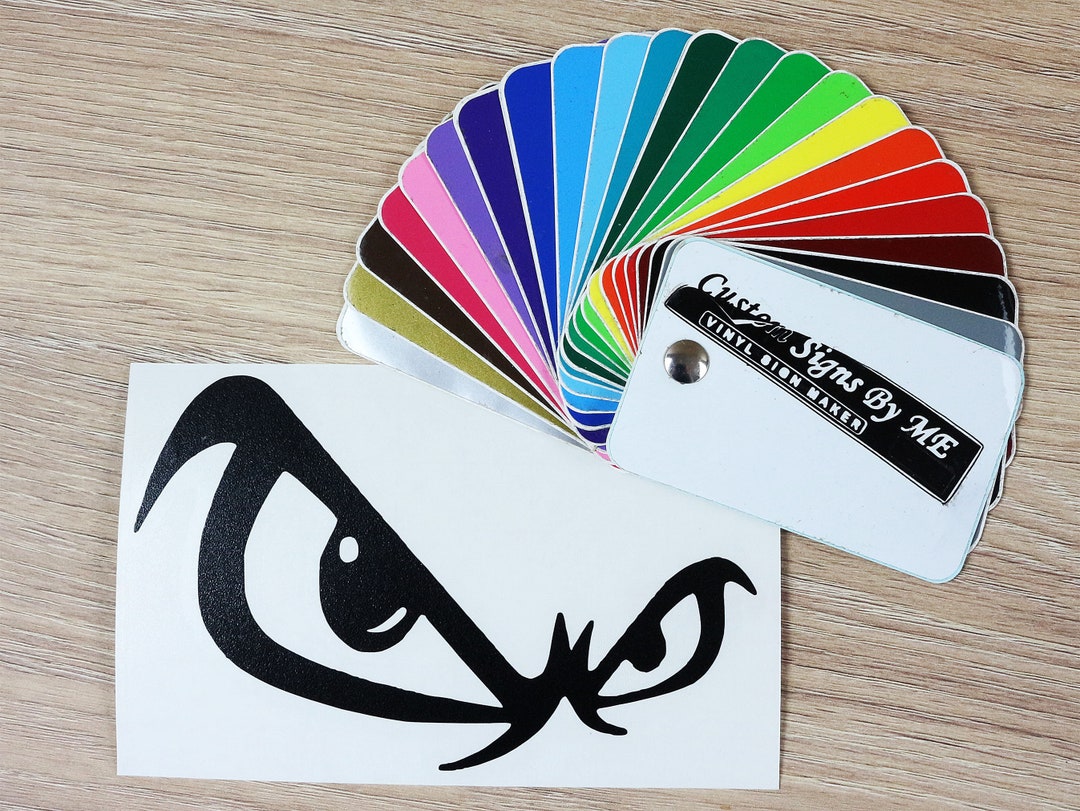 Peeking Angry Eyes Sticker Vinyl Decal Adhesive - Etsy