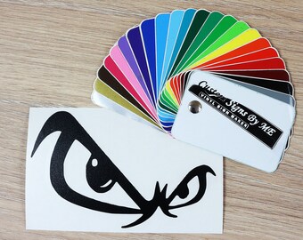 Angry Eyes Decal - Etsy