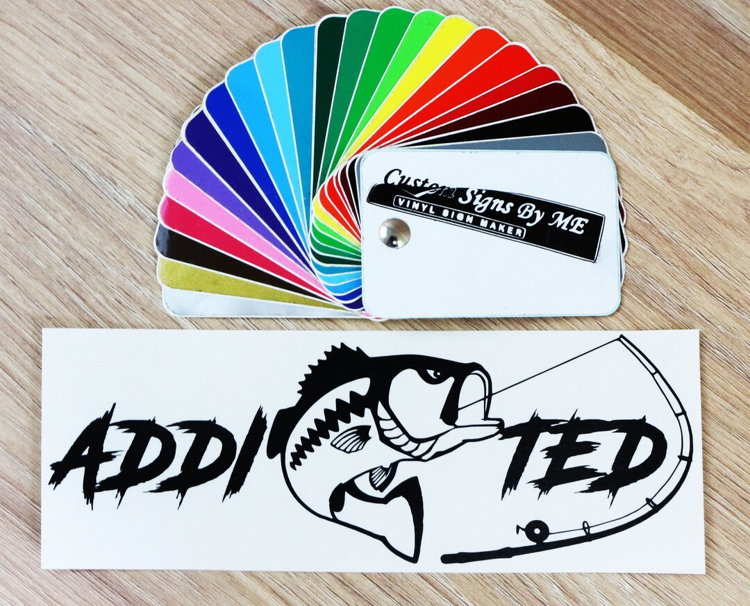 Addicted to Fishing Car Stickers Wall Laptop Vinyl Decal - Etsy
