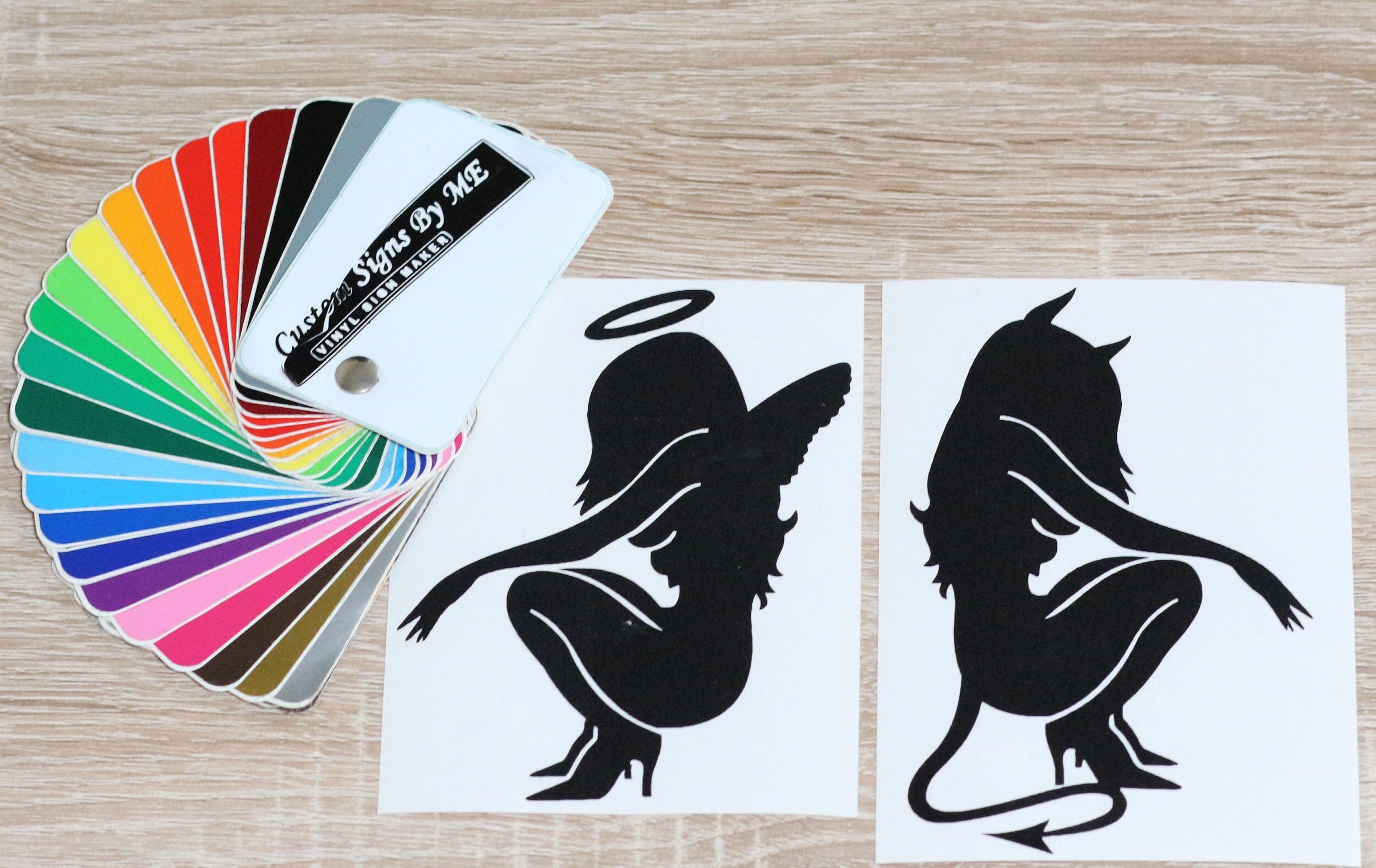 Angel and Devil Funny Car Sticker Window Wall Laptop Vinyl | Etsy