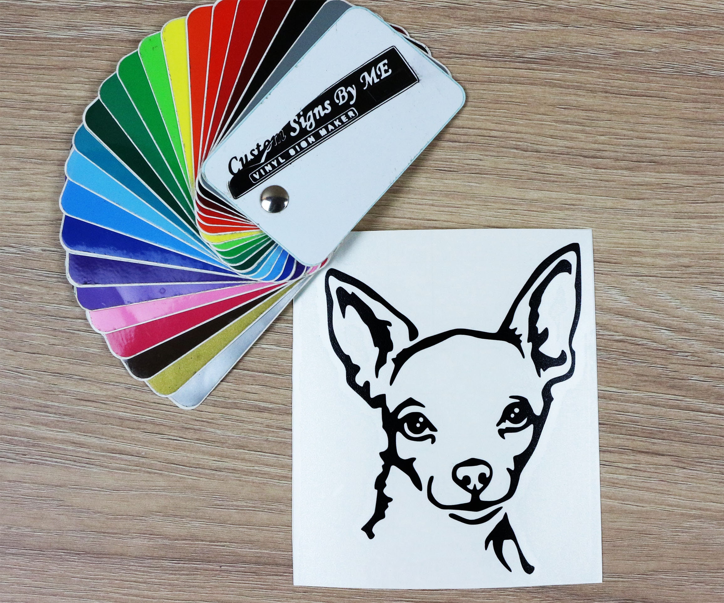Chihuahua Car Sticker Vinyl Decal Adhesive 3 - Etsy