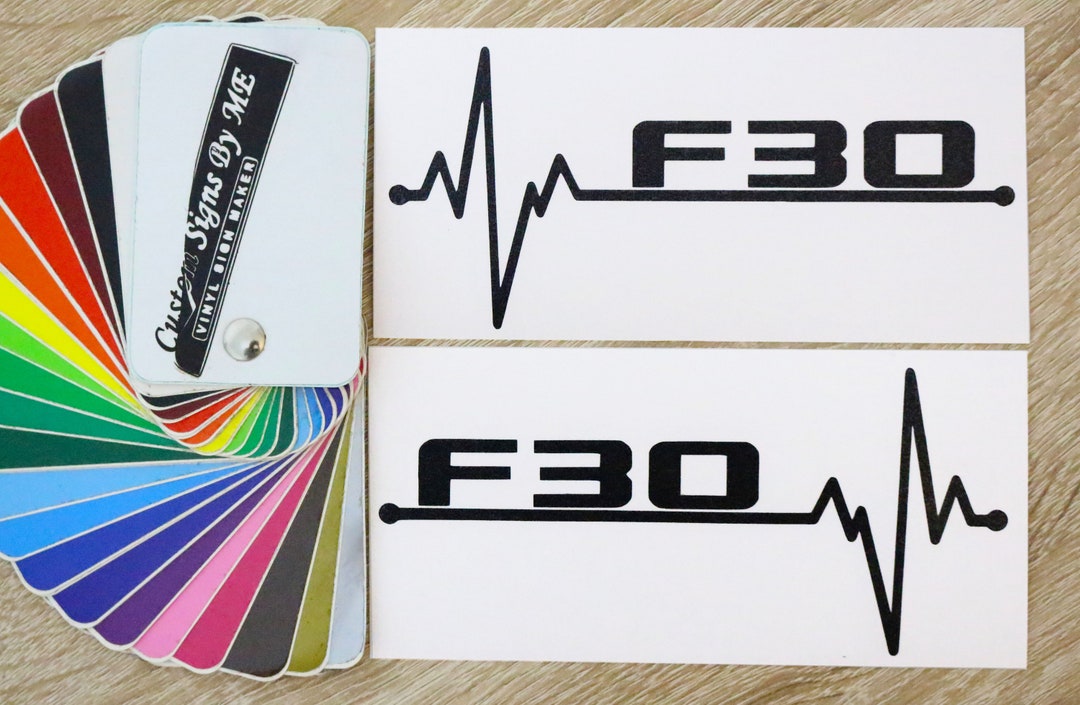 2x F30 EKG Heartbeat Mirror Stickers Bumper Vinyl Decal - Etsy