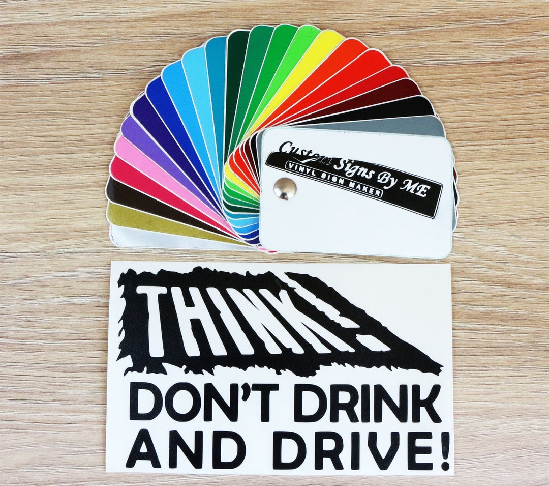 THINK Don't Drink and Drive Car Sticker Bumper Window - Etsy