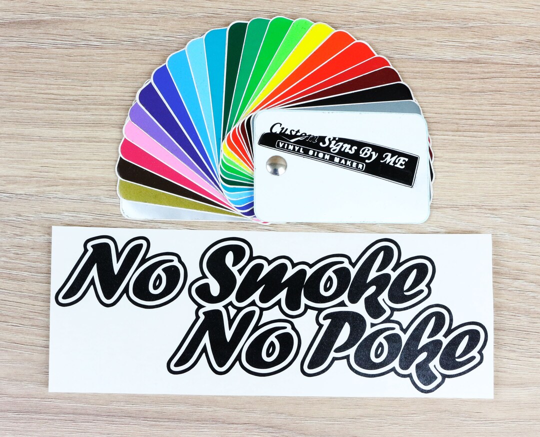 No Smoke No Poke Funny Car Bumper Waterproof Sticker Vinyl - Etsy