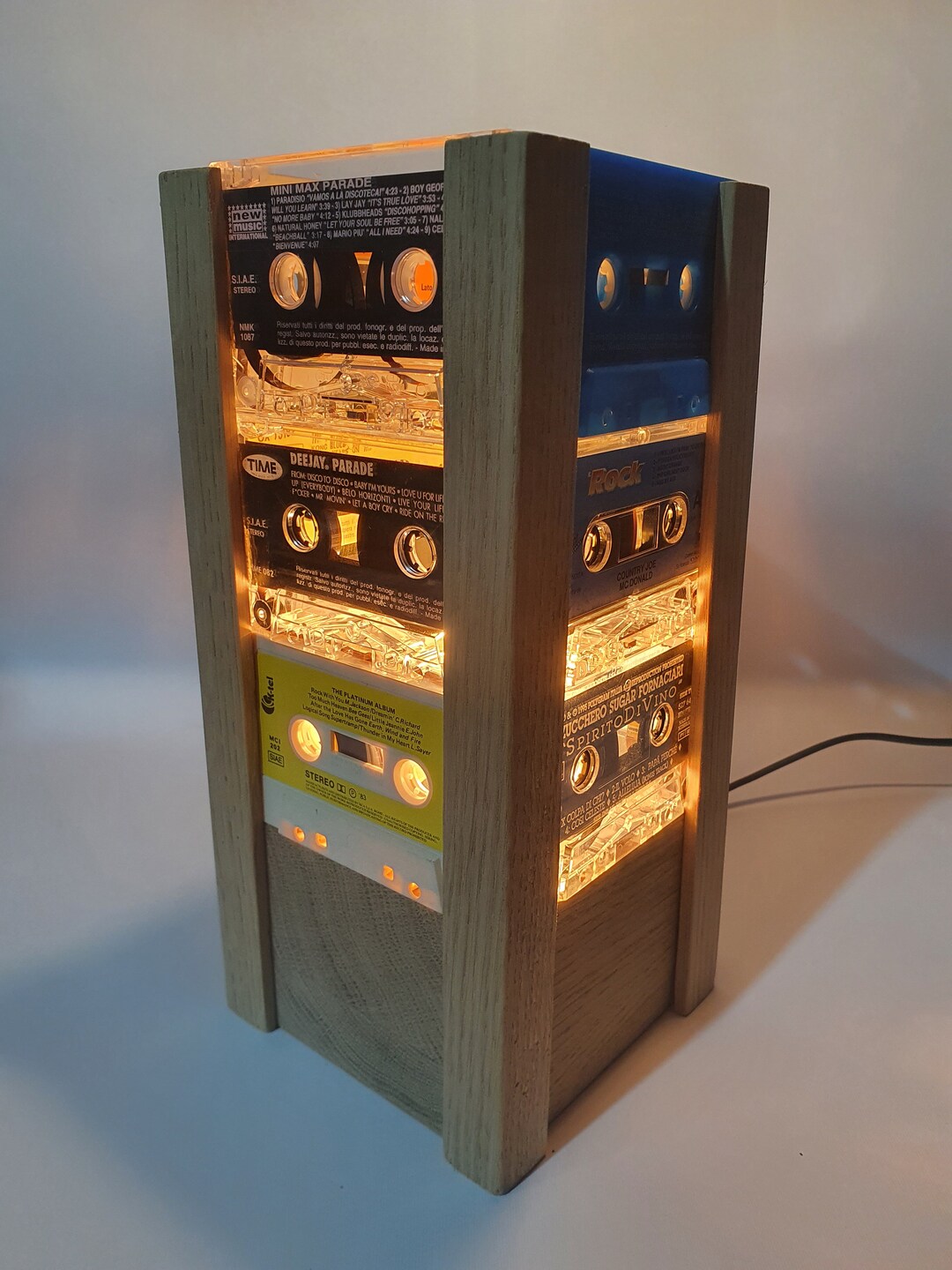 Handcrafted Lamp, Table Lamp, Cassette Lamp, 90s Lamp, Designer Lamp - Etsy