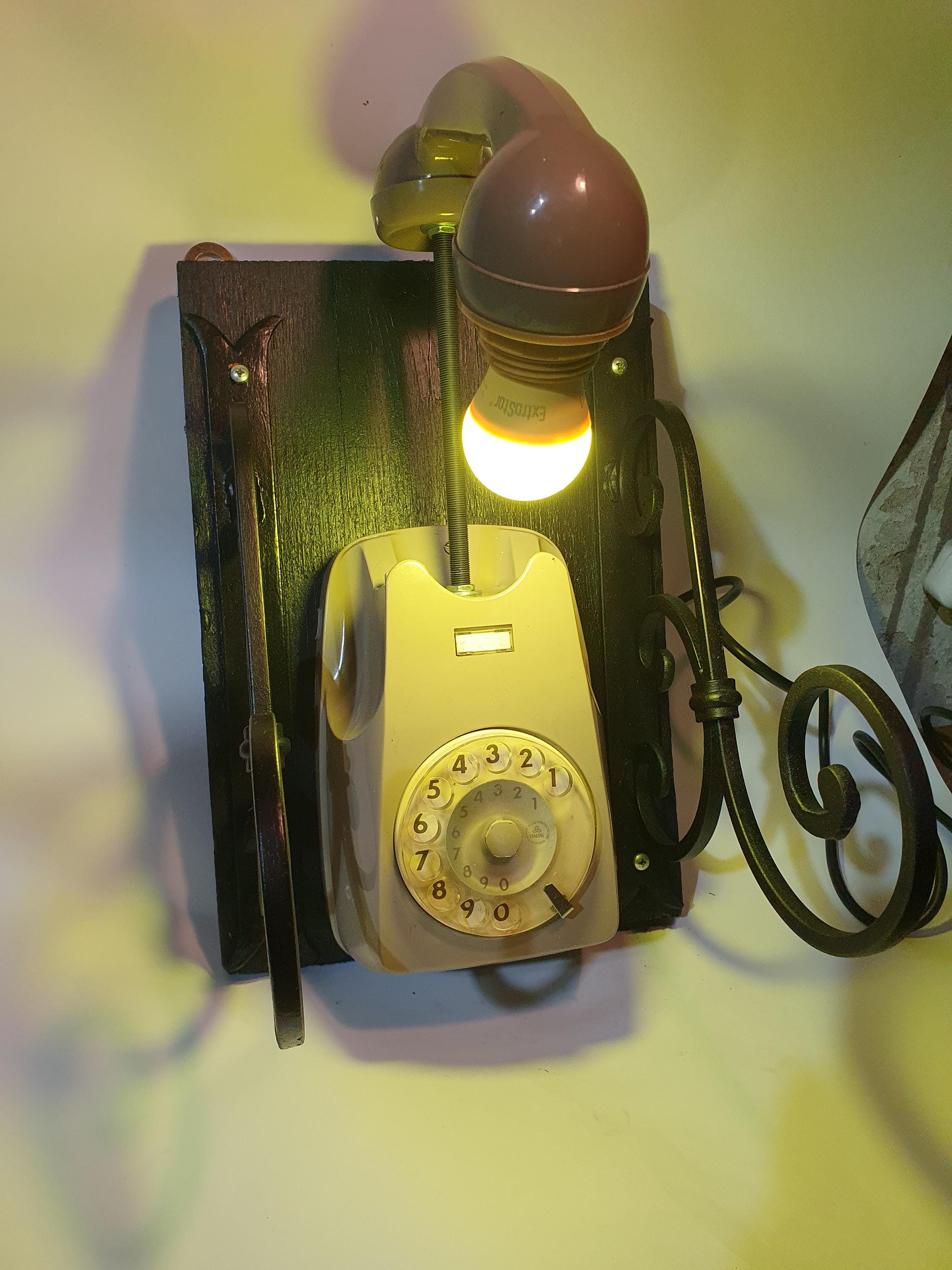 Handcrafted Lamp, Wall Lamp, Telephone Lamp, Vintage Lamp, Unique Lamp ...