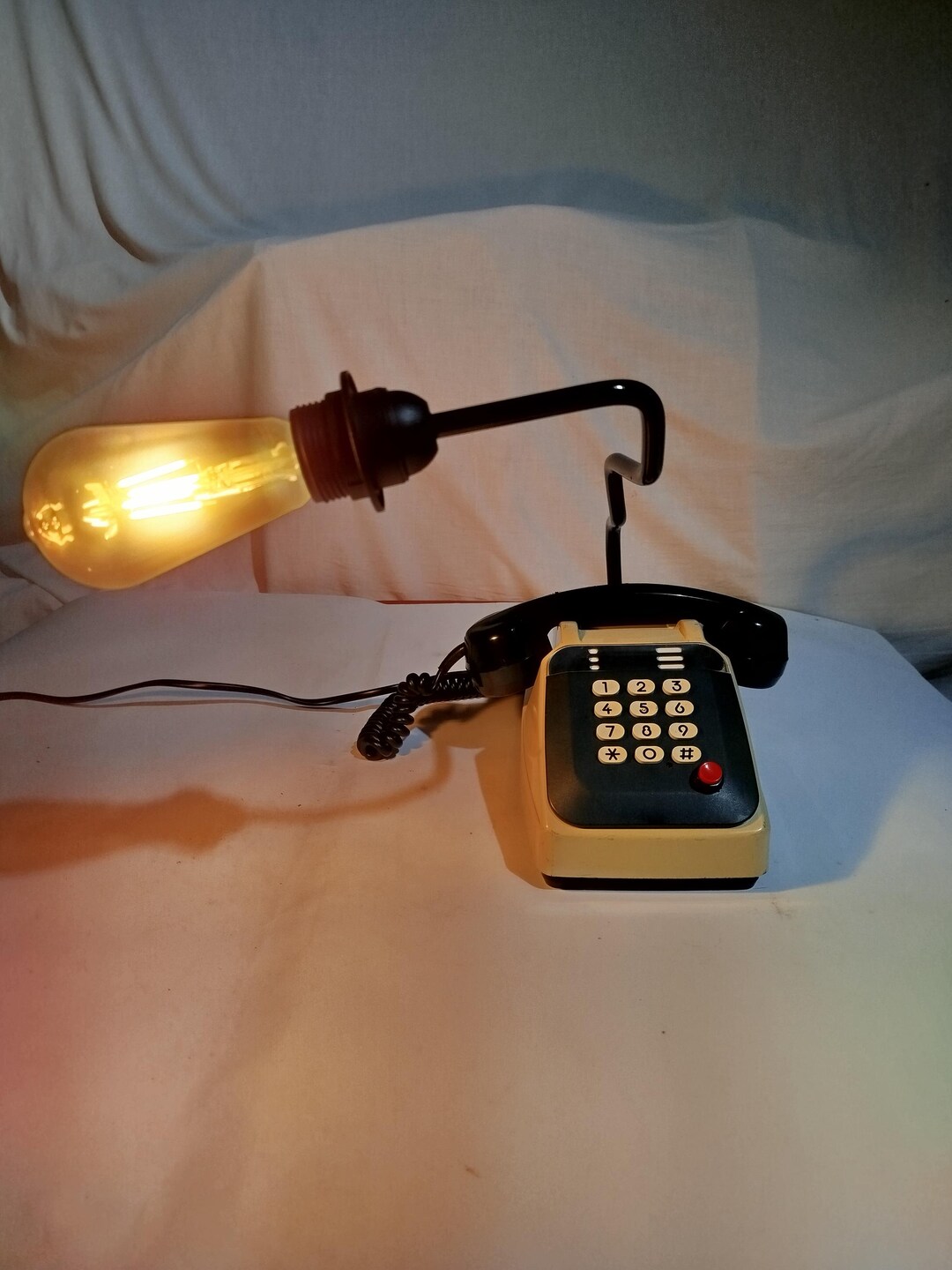 Handcrafted Lamp, Table Lamp, Telephone Lamp, Vintage Lamp, Unique Lamp ...