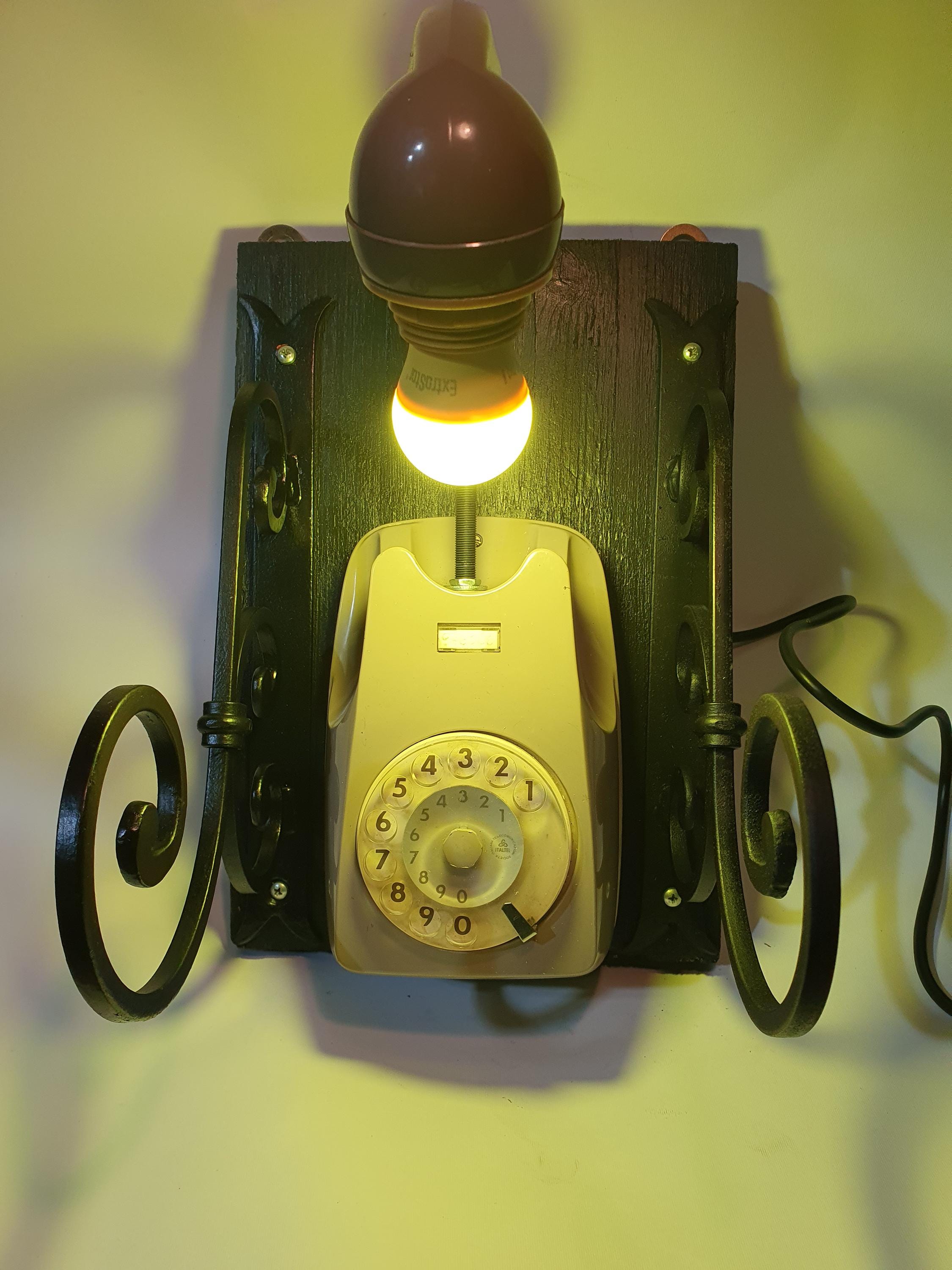 Handcrafted Lamp, Wall Lamp, Telephone Lamp, Vintage Lamp, Unique Lamp ...