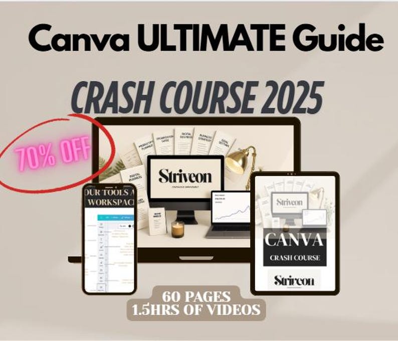 Canva Ultimate Guide Crash Course 2025 Instructions Business - Etsy