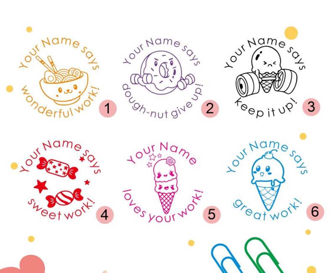 Personalised School Teacher Stamps Custom Teacher Stamps - Etsy