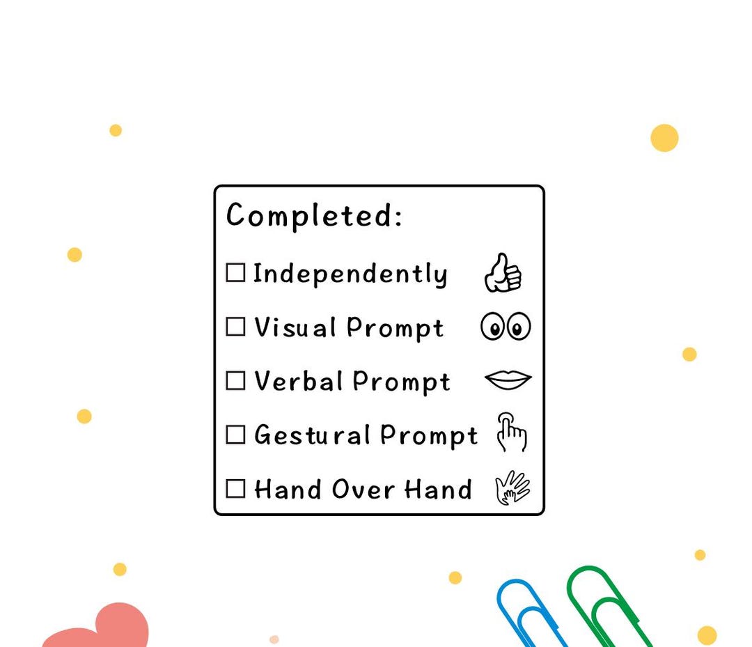 Custom Checklist Stamps | Completed Independently | Visual Stamp ...