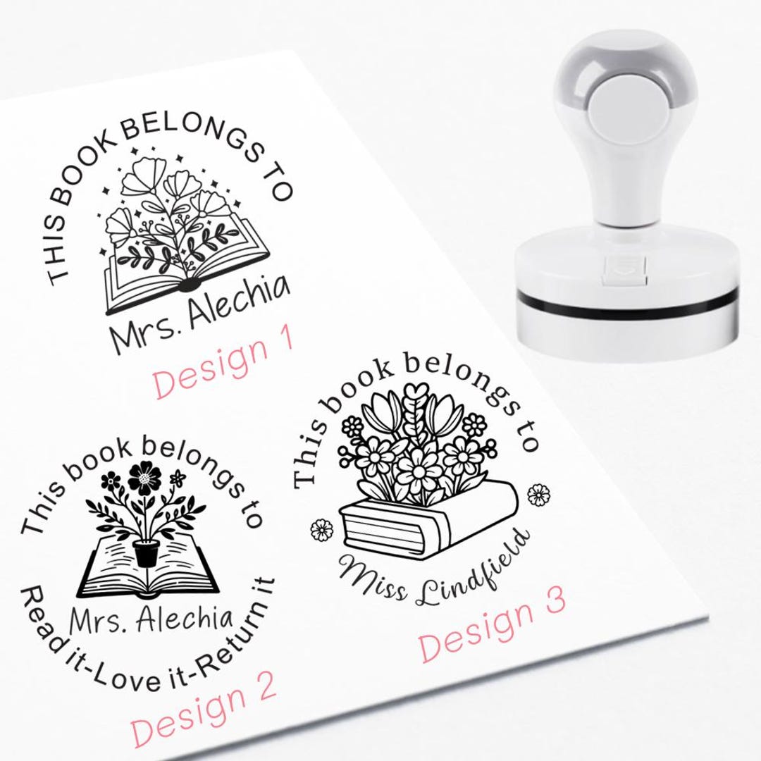Custom Library Stamp | Book Belongs to Stamps | From the Library of ...