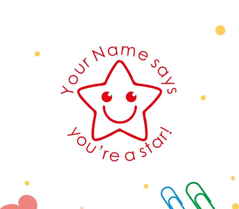 Personalised Teacher Stamps Star Stamp Custom Teacher | Etsy
