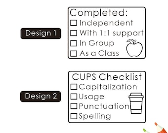 Custom Checklist Stamps,personalized Teacher Stamp Pre-inked Stamp ...