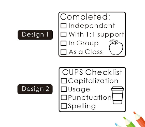 Personalised Teacher Stamps Complete Stamp Checklist Stamps - Etsy