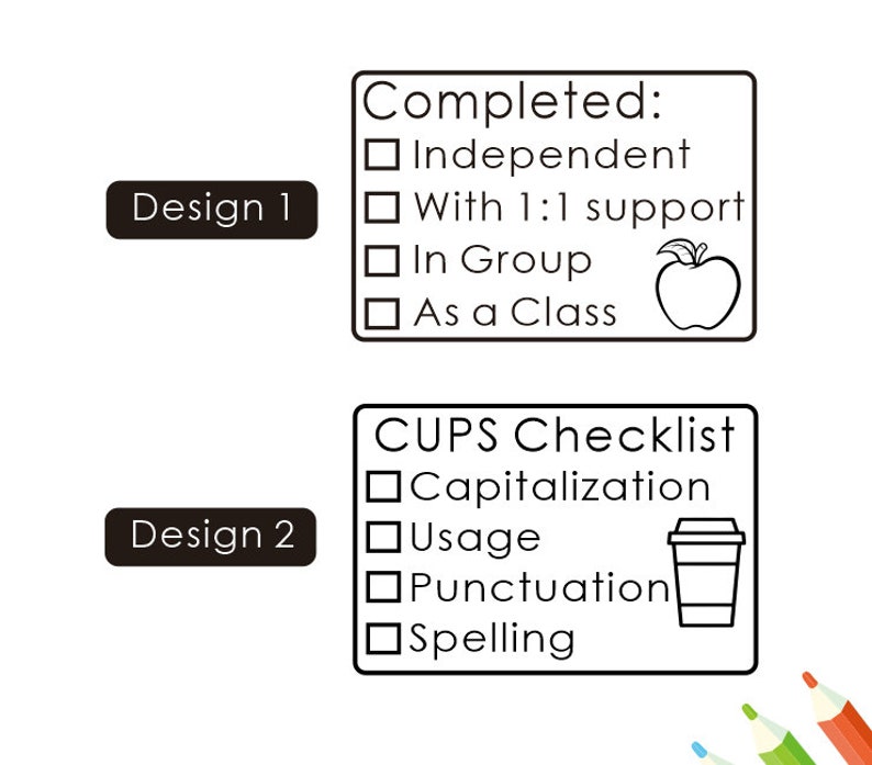Personalised Teacher Stamps Complete Stamp Checklist Stamps - Etsy