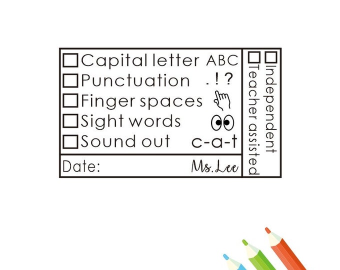 Custom Checklist Stamps,personalized Teacher Stamp Pre-inked Stamp ...