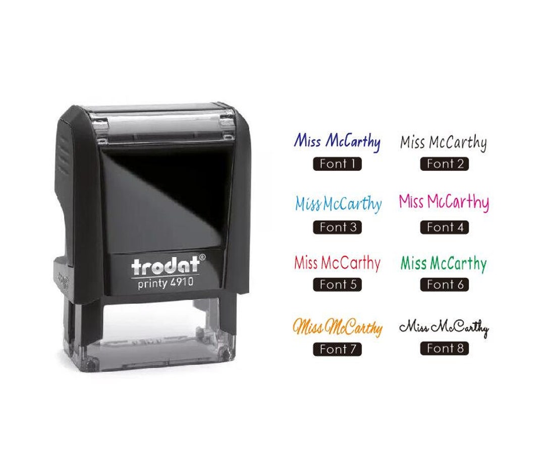 Personalised Teacher Name Stamps, Name Stamp, Signature Stamp, Custom ...