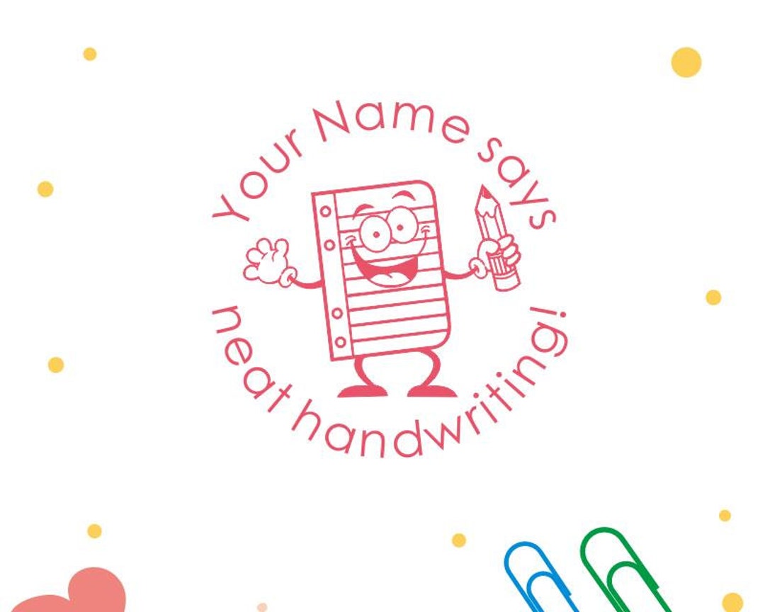 Personalised Teacher Stamps, Neat Writing Stamps, Custom Teacher Stamps ...