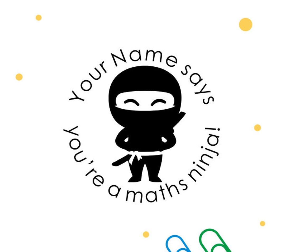 Personalised Teacher Stamps, Maths Ninja Stamp, Custom Teacher Stamps ...