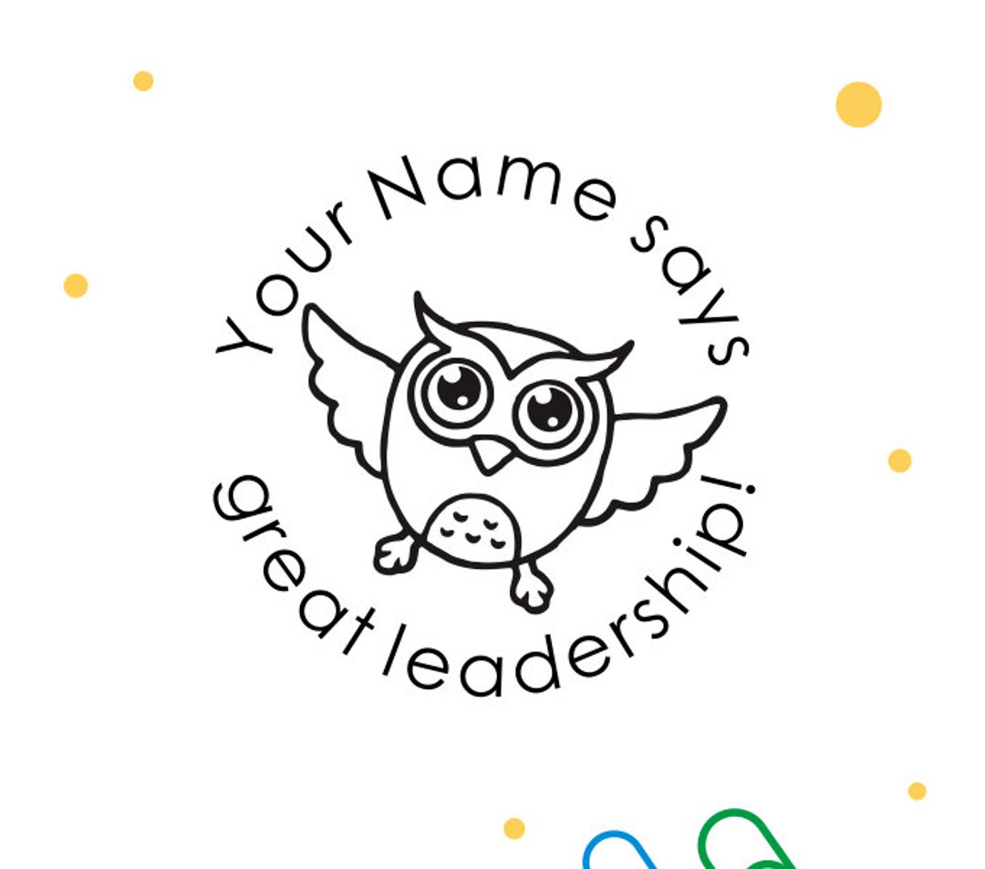 Personalised Teacher Stamps, Owl Stamp, Custom Teacher Stamps, Teacher ...