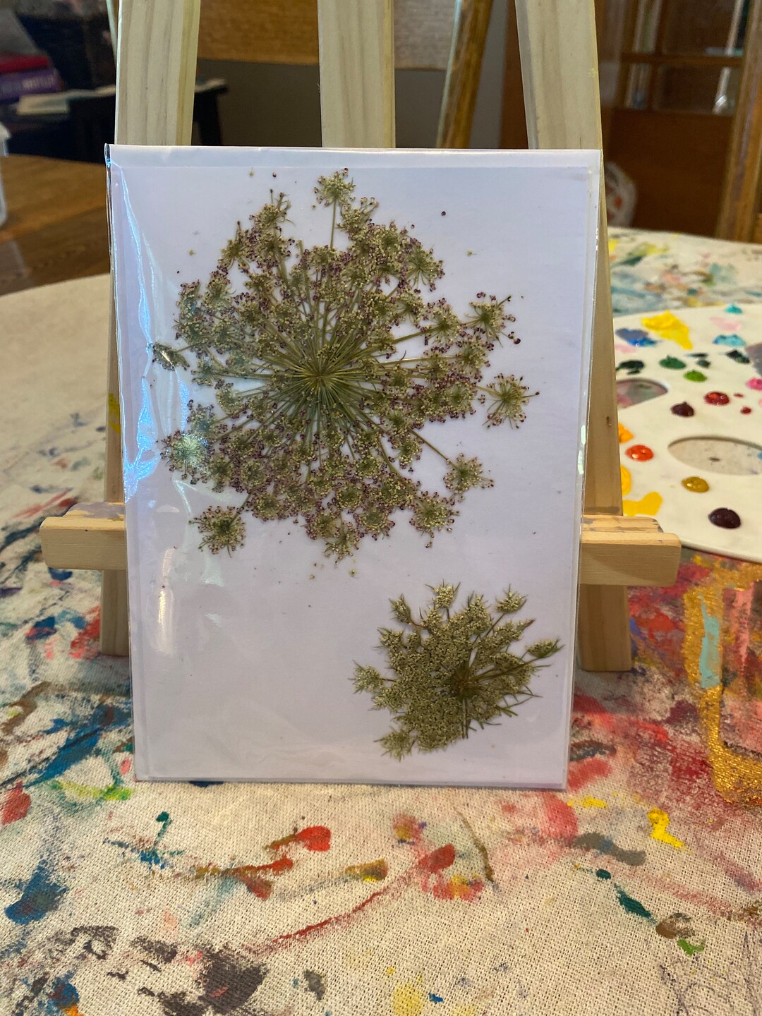 Handmade Dried Flower Greeting Card - Etsy