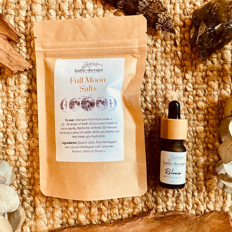 Moon Ritual Box New Moon & Full Moon Ritual Bath Kit | Etsy