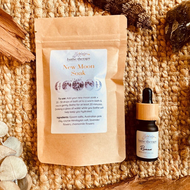 Moon Ritual Box New Moon & Full Moon Ritual Bath Kit | Etsy