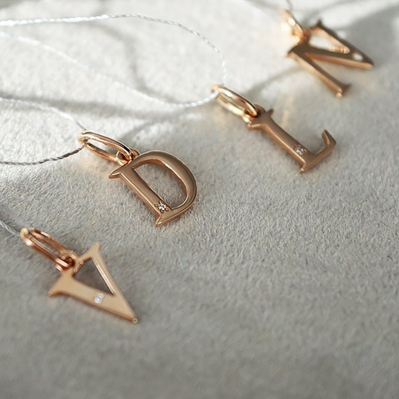 Letter Pendant - Etsy