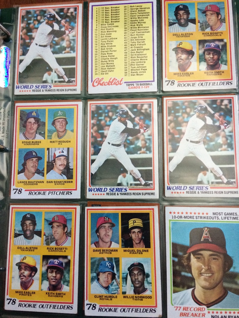 Vintage 1970's Baseball Cards - Etsy