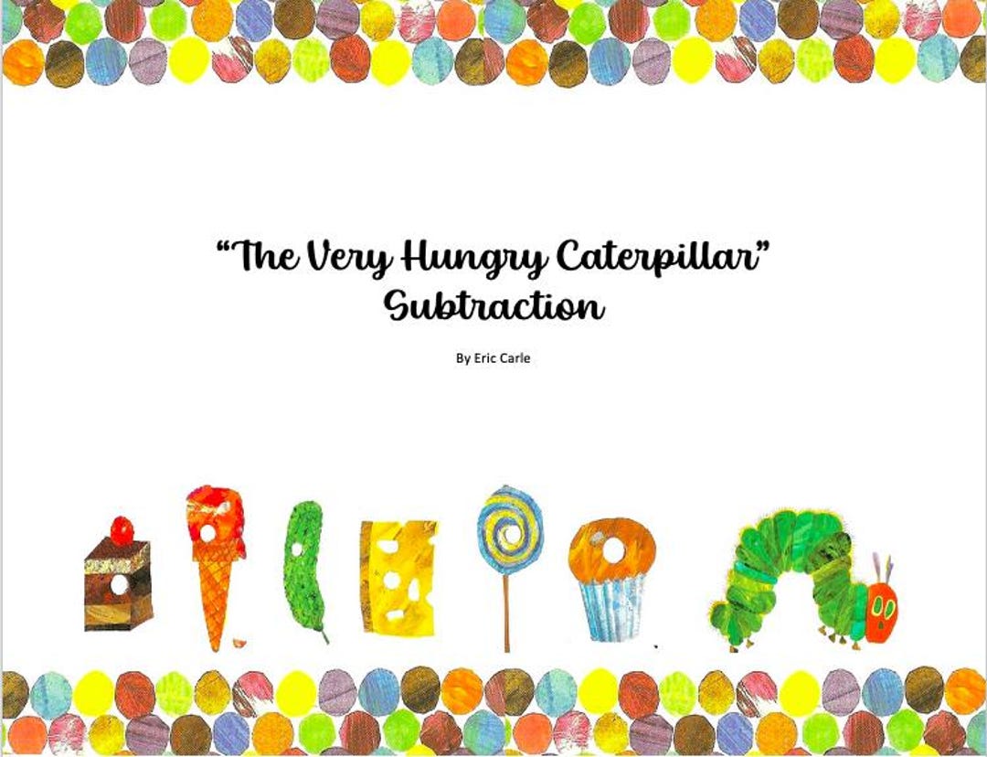 The Very Hungry Caterpillar Subtraction - Etsy