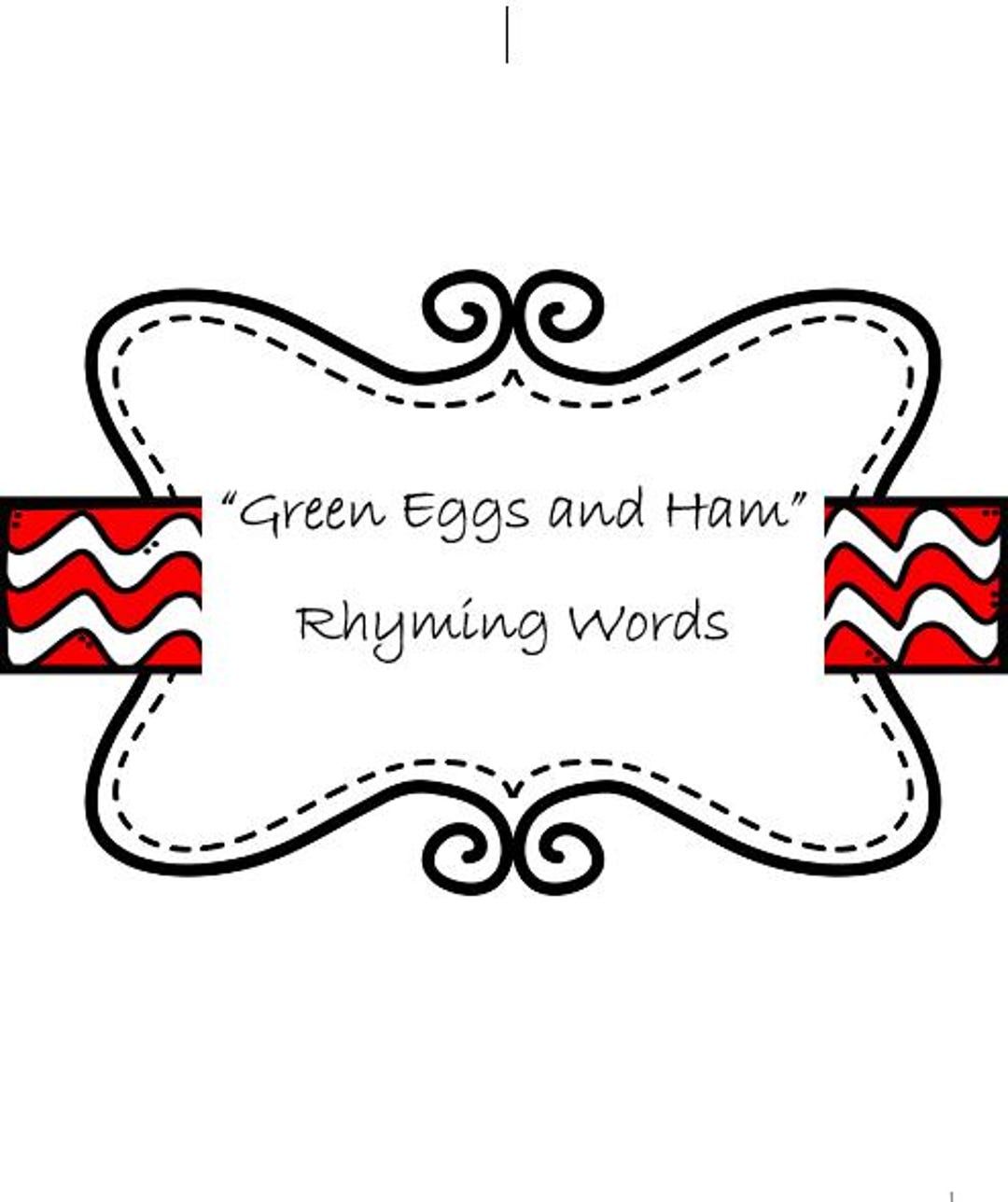 Green Eggs and Ham Rhyming Words - Etsy