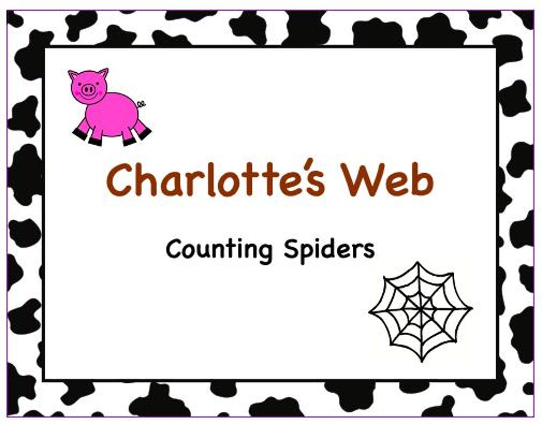 Charlotte's Web Counting Spiders Task Cards - Etsy