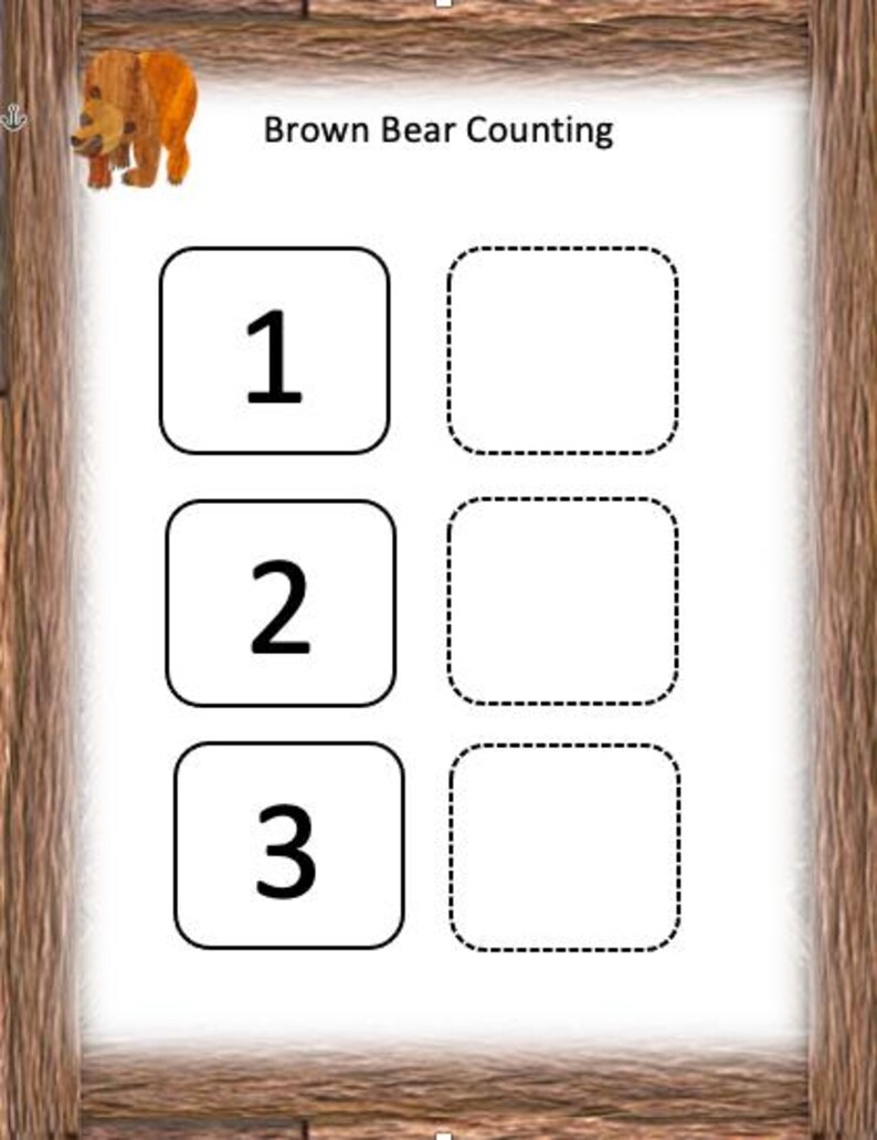 Brown Bear Counting - Etsy